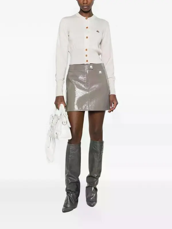 VIVIENNE WESTWOOD Bea Orb-embroidered Cardigan - Neutrals