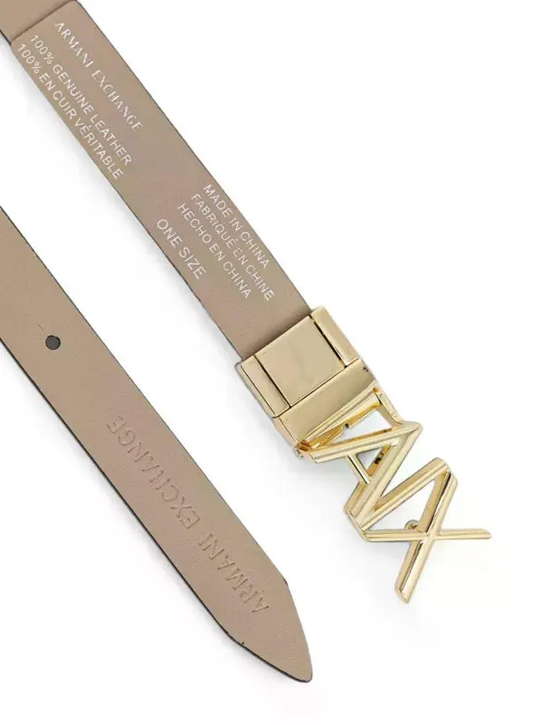 Armani Exchange Logo-plaque Leather Belt
