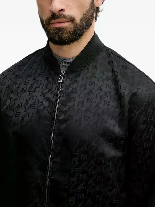 Armani Exchange Logo Jacquard Bomber Jacket