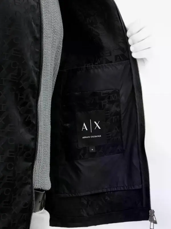 Armani Exchange Logo Jacquard Bomber Jacket