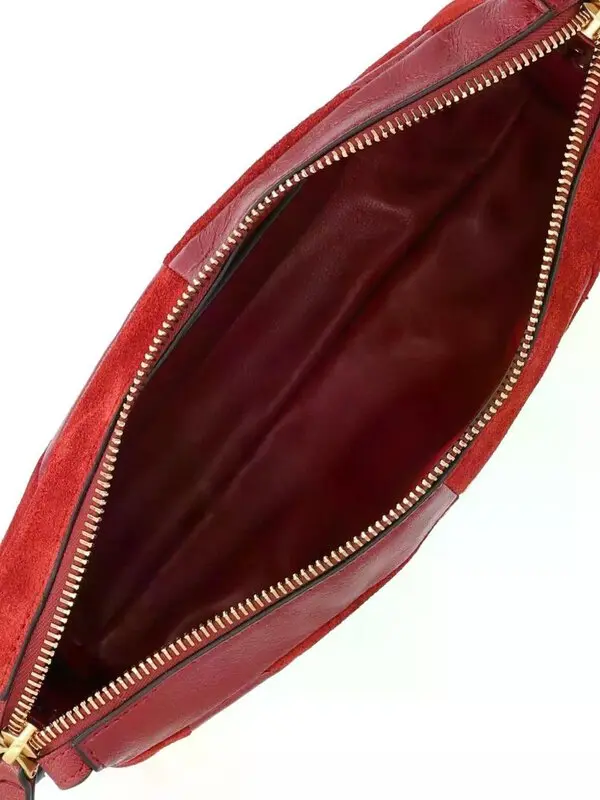 Valentino Garavani Panthea Small Shoulder Bag In Suede And Nappa Leather - Red