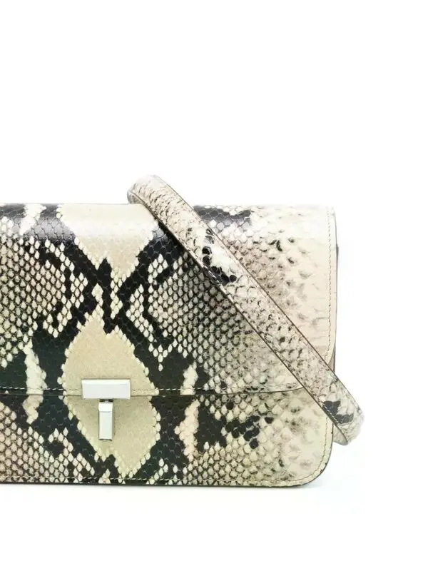 TOTEME T-lock Snake-effect Leather Crossbody Bag