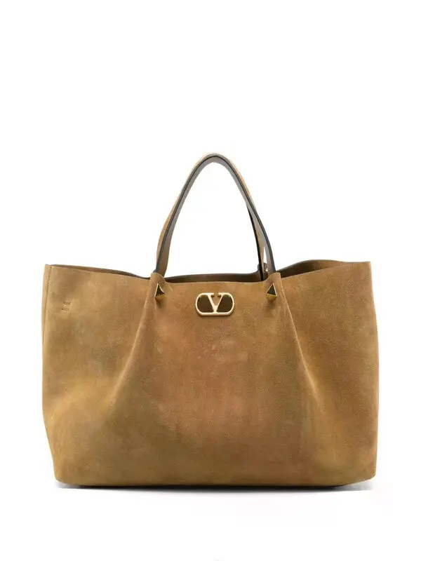 Valentino Garavani Vlogo Signature Rockstud Tote Bag - Neutrals