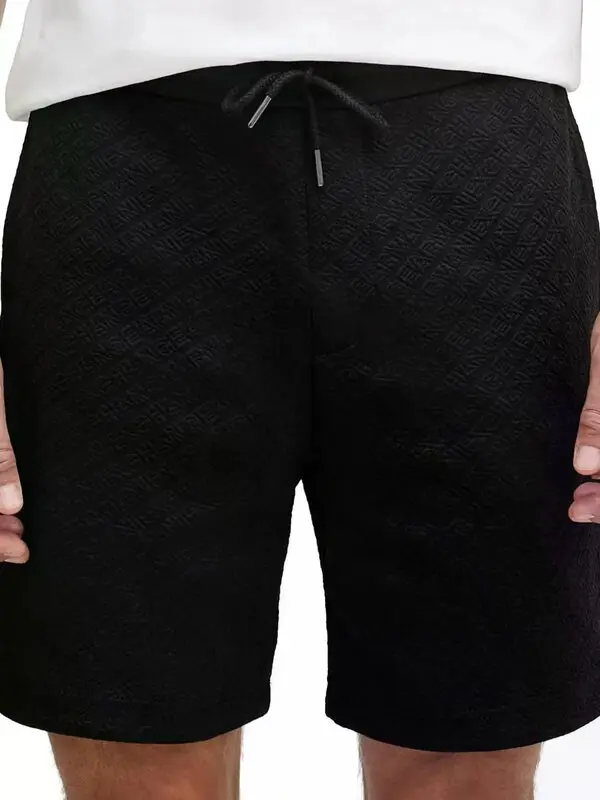 Armani Exchange Jacquard Logo Track Shorts - Black