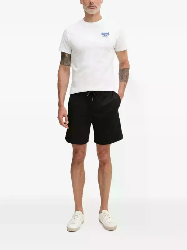 Armani Exchange Jacquard Logo Track Shorts - Black
