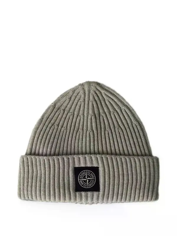 Stone Island Full Rib Rws Wool Beanie - Neutrals