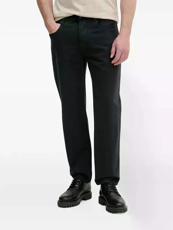 Armani Exchange Straight-leg Jeans With Rear Logo Patch - Black