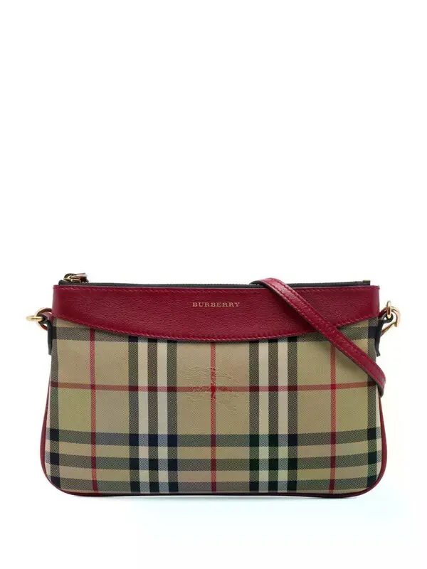 Burberry 2000-2017 Haymarket Check Canvas Peyton Crossbody Bag - Neutrals