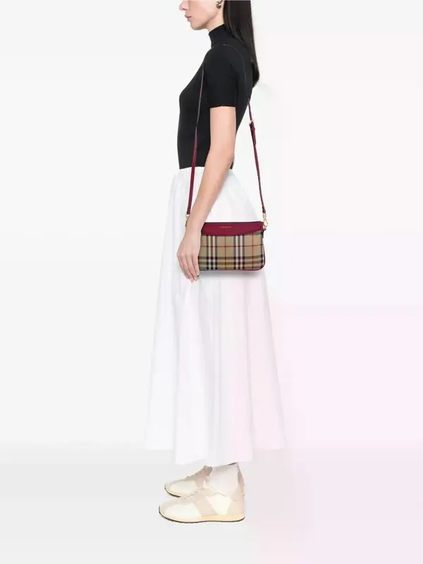 Burberry 2000-2017 Haymarket Check Canvas Peyton Crossbody Bag
