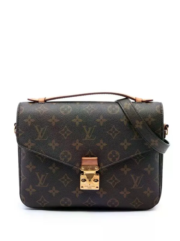 LOUIS VUITTON Monogram Pochette Metis Satchel - Brown