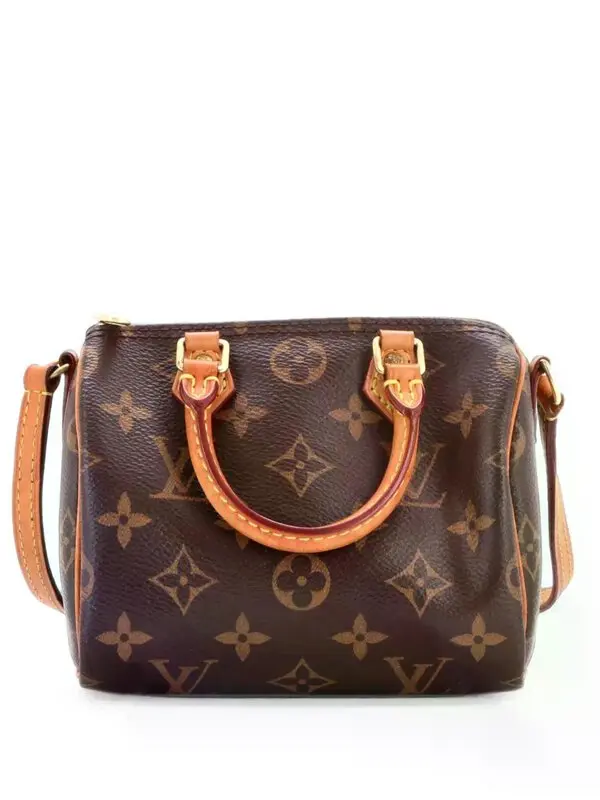 LOUIS VUITTON Speedy Bandouliere Bag Monogram Canvas Nano - Brown