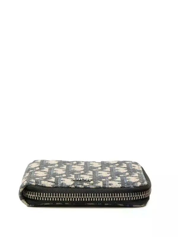 Dior 2023 Oblique Canvas Zip Around Wallet Small Wallets