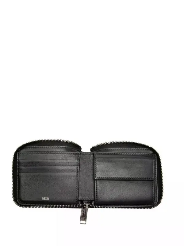Dior 2023 Oblique Canvas Zip Around Wallet Small Wallets