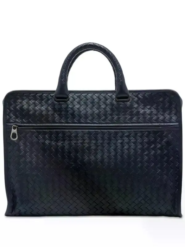 Bottega Veneta Nappa Intrecciato Business Bag - Blue