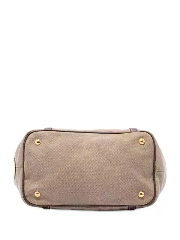 Prada 2000-2012 Canvas Canapa Logo Bow Satchel