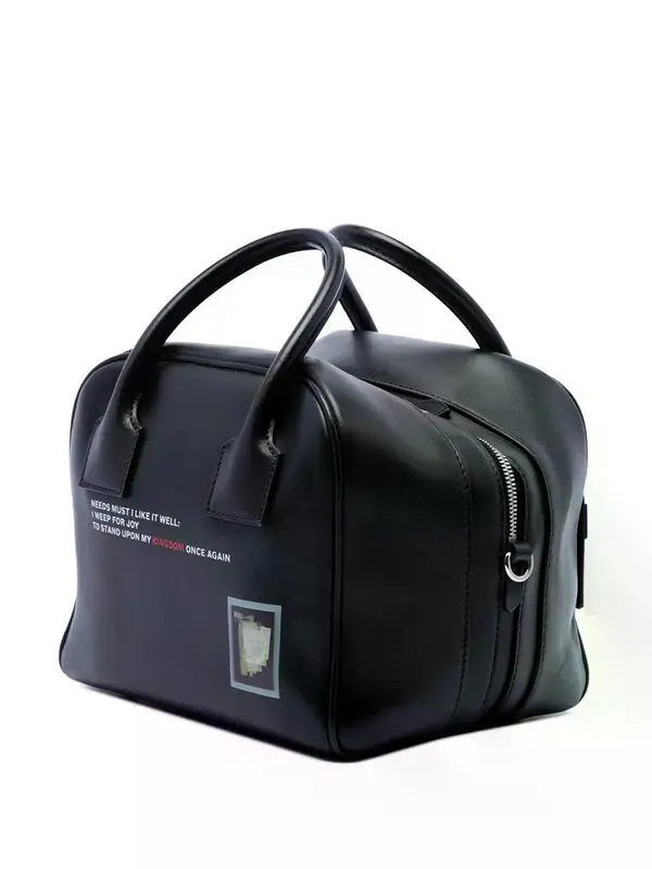 Burberry 2000-2017 Leather Deer Print Cube Satchel