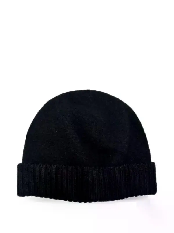 C.P. COMPANY Ribbed-knit Beanie Hat - Black
