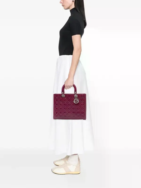 Dior 2012 Large Patent Cannage Lady Satchel