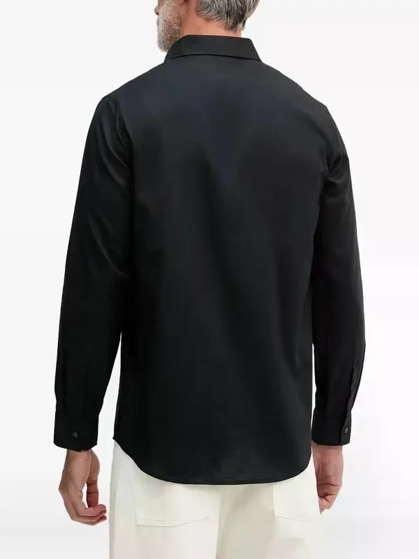 Armani Exchange Logo-embroidered Long-sleeve Shirt