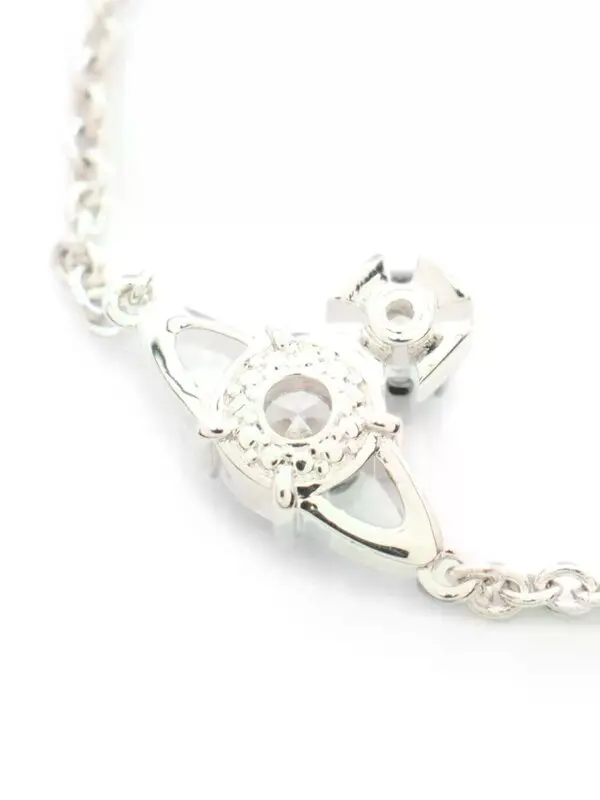 VIVIENNE WESTWOOD Reina Rhinestone Bracelet - Silver