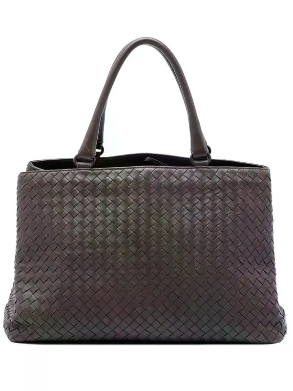 Bottega Veneta Nappa Intrecciato Milano Tote Bag - Brown