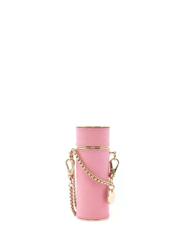 Prada 2015-2026 Saffiano Logo Plaque Lipstick Case - Pink