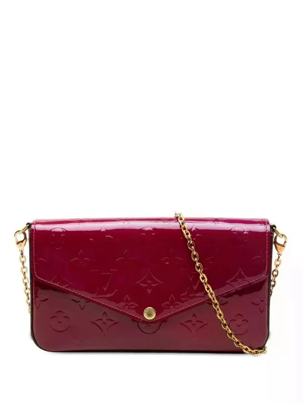 LOUIS VUITTON 2015 Monogram Vernis Pochette Felicie Crossbody Bag - Pink