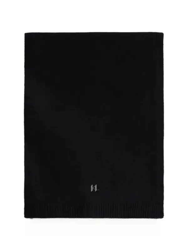 Karl Lagerfeld Monogram Knit Scarf - Black