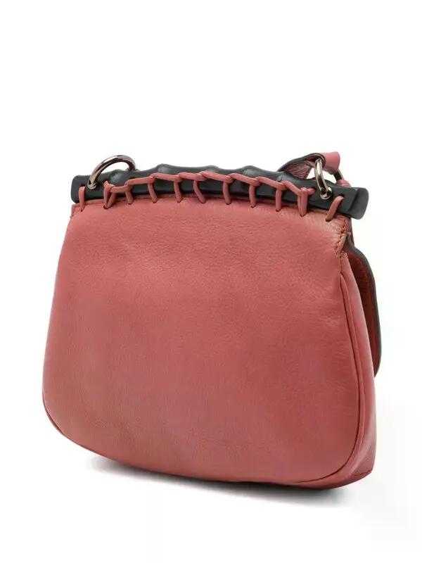 Gucci 2016-2026 Small Leather Bamboo Nouveau Fringe Crossbody Bag - Pink