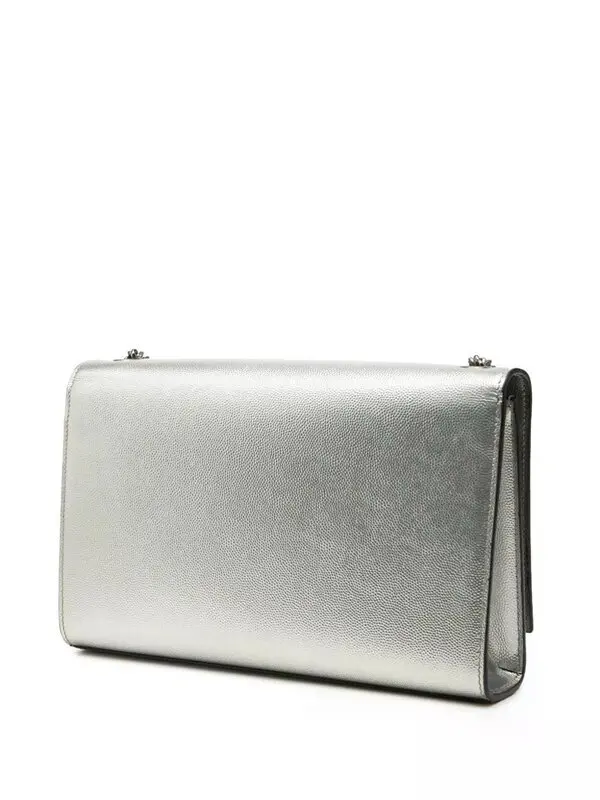 Saint Laurent 2018 Medium Metallic Grain De Poudre Monogram Kate Crossbody Bag