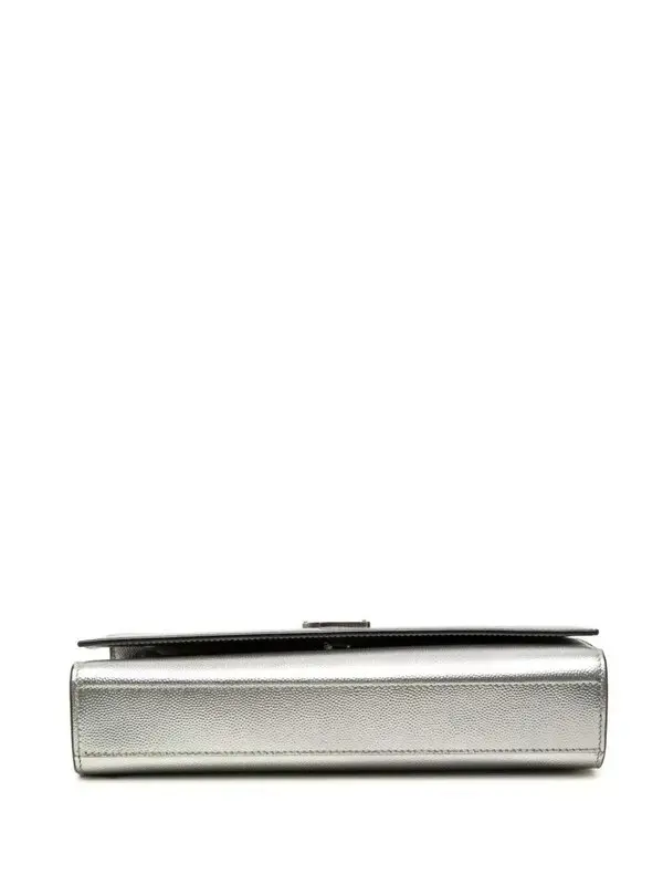 Saint Laurent 2018 Medium Metallic Grain De Poudre Monogram Kate Crossbody Bag