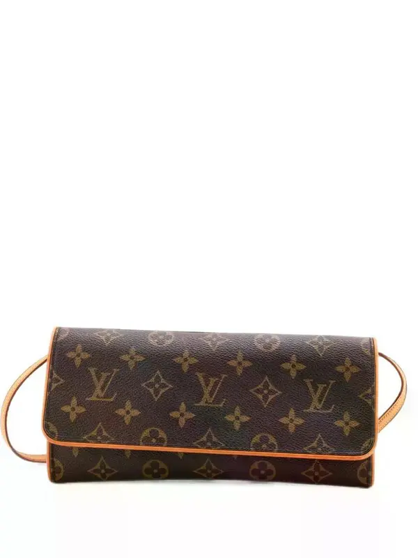 LOUIS VUITTON Twin Handbag Monogram Canvas Gm Crossbody Bag - Brown