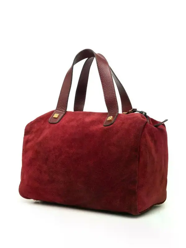 Loewe Suede Anagram Boston Bag