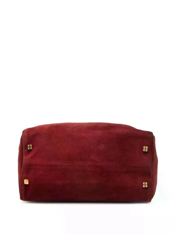 Loewe Suede Anagram Boston Bag