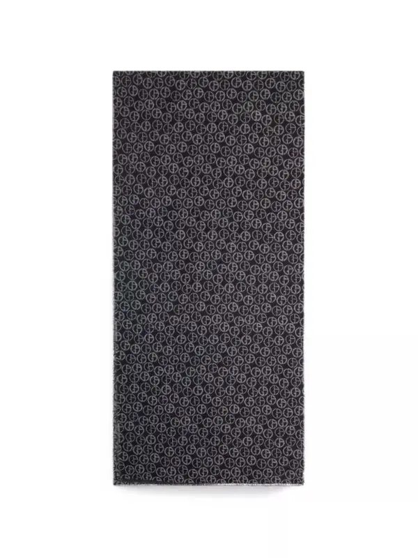 Giorgio Armani Logo-monogram Frayed Scarf