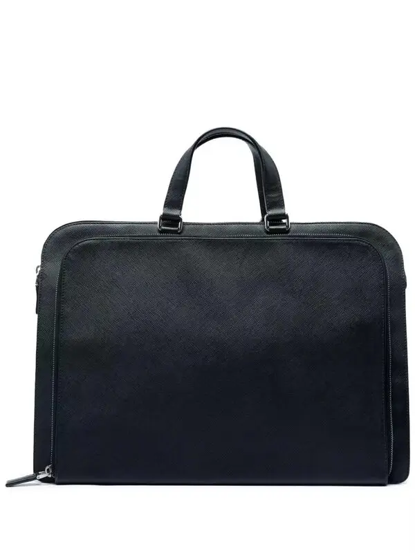 Prada Saffiano Cuir Business Bag - Black