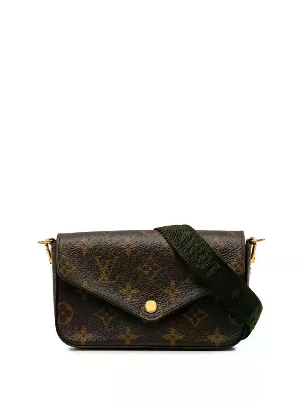 LOUIS VUITTON Monogram Felicie Strap And Go Crossbody Bag - Brown