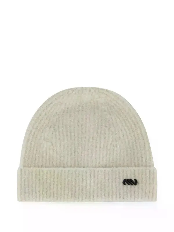 MASSIMO OSTI STUDIO Felted Logo-plaque Ribbed Beanie Hat
