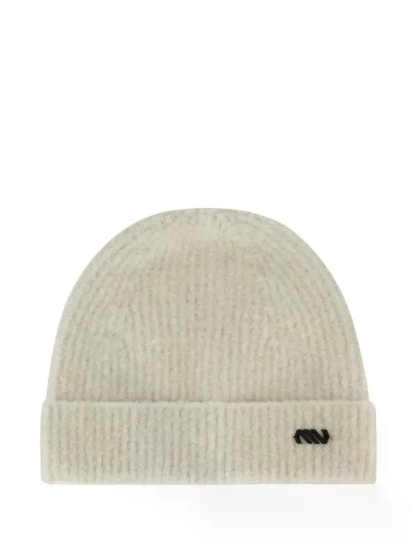 MASSIMO OSTI STUDIO Felted Logo-plaque Ribbed Beanie - Neutrals