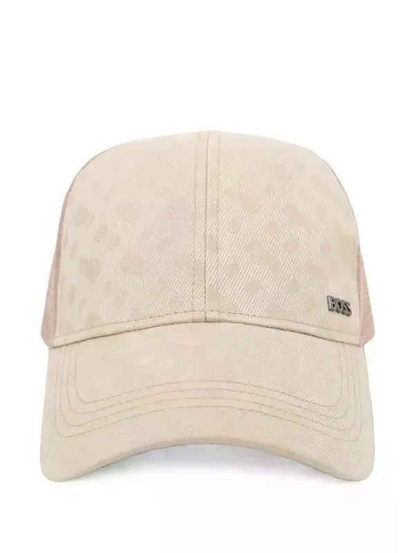 BOSS Baseball Cap With Mesh Panelling And Logo Plaque - Neutrals
