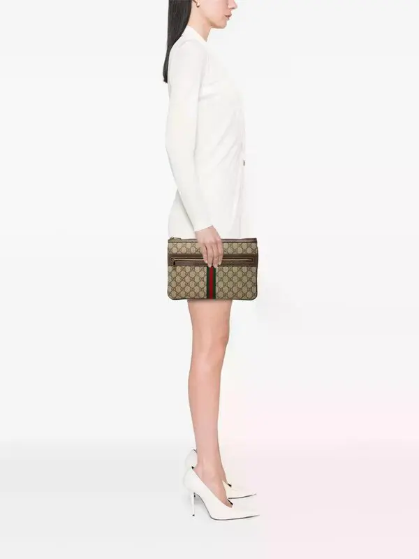 Gucci 2016-2026 Gg Supreme Web Ophidia Clutch Bag