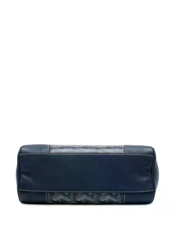 Goyard Structured Satchel With Wooden Top Handle