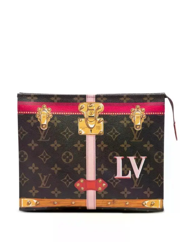LOUIS VUITTON 2018 Monogram Summer Trunks Toiletry Pouch 26 Clutch Bag - Brown