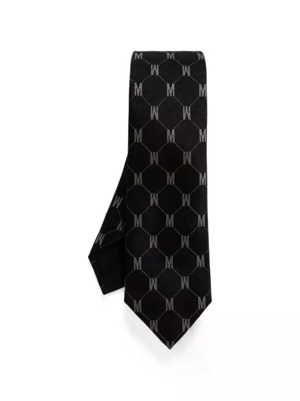 Moschino Monogram Silk Tie