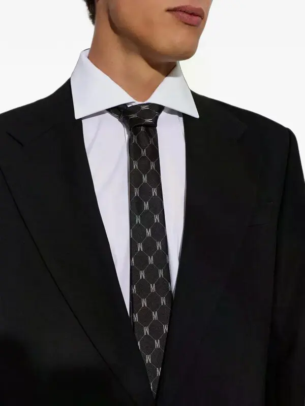 Moschino Monogram Silk Tie
