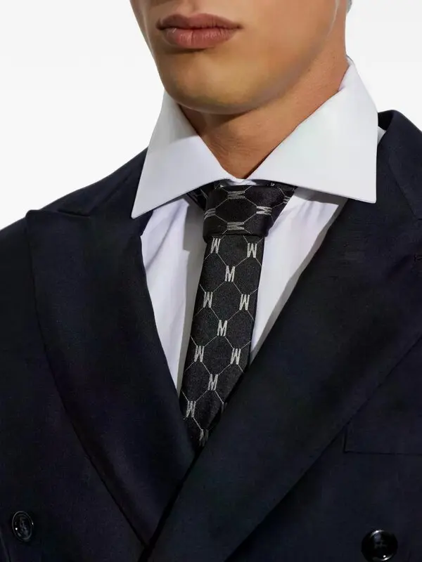 Moschino Monogram-print Silk Tie