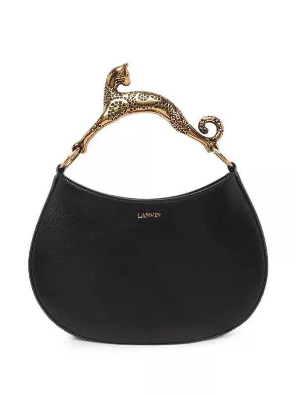 LANVIN Hobo Cat Bag In Leather - Black
