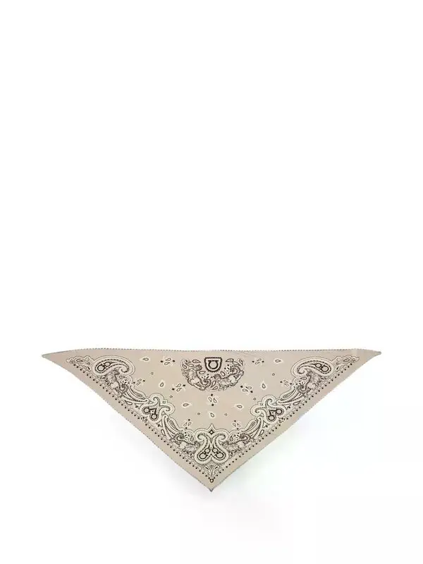FERRAGAMO Arabesque-print Triangle Scarf