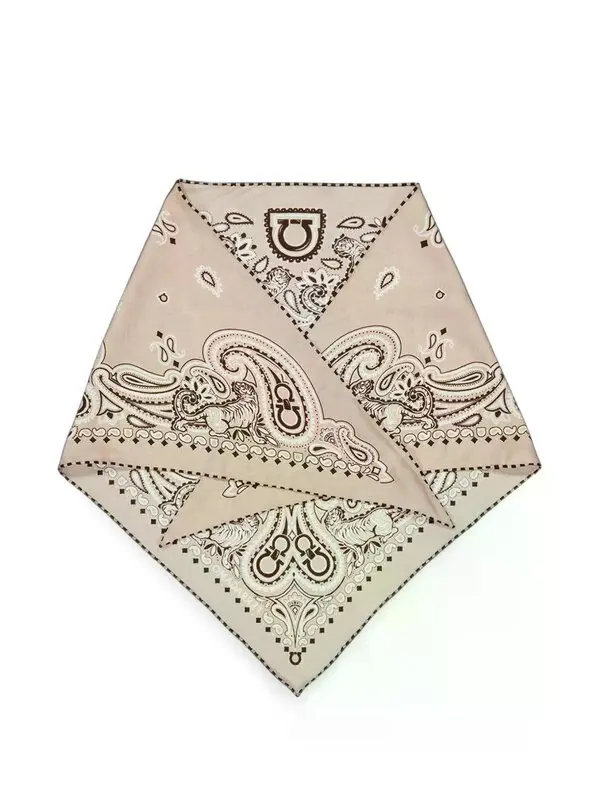 FERRAGAMO Arabesque-print Triangle Scarf