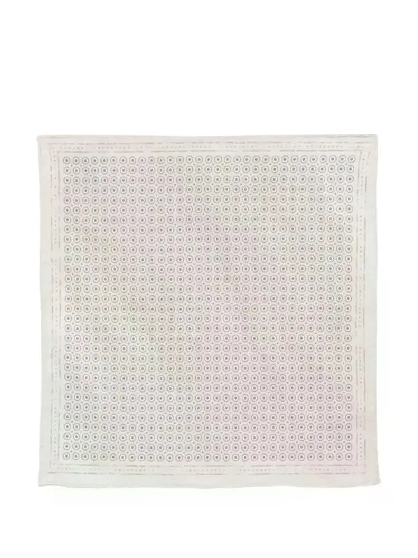 Eleventy Geometric-print Pocket Square - Neutrals